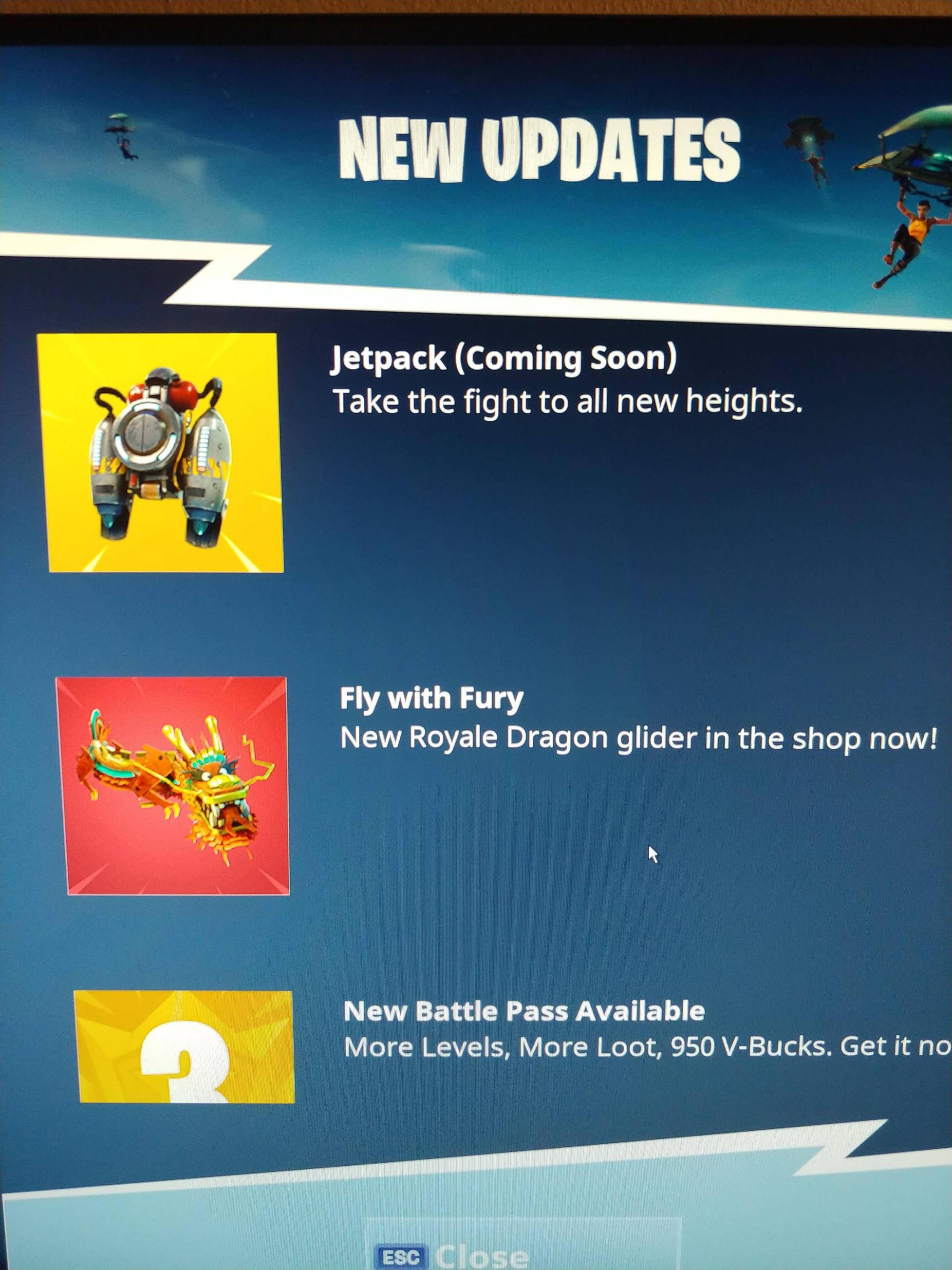 Los Jetpack podrían llegar muy pronto a Fortnite