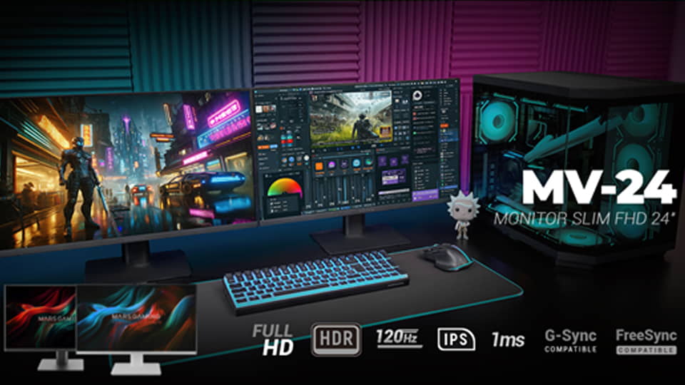 FHD MV-24 el nuevo monitor gaming de Mars Gaming