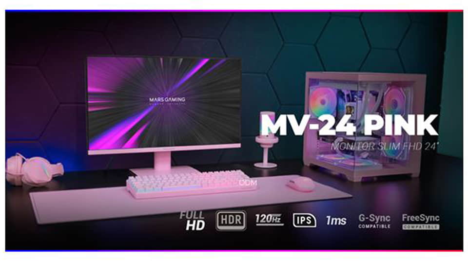 Monitor MV-24 Pink Edition - PureGaming